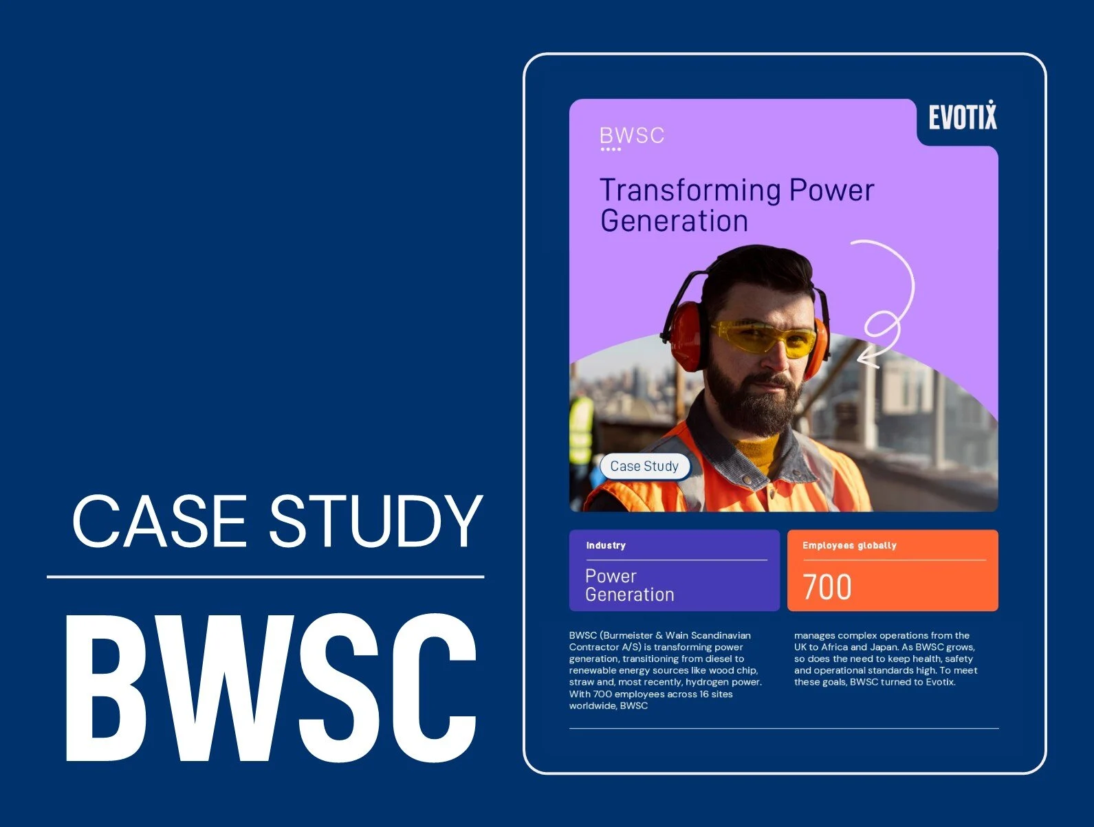 BWSC Are Transforming Safety in Power Generation with Evotix - Evotix