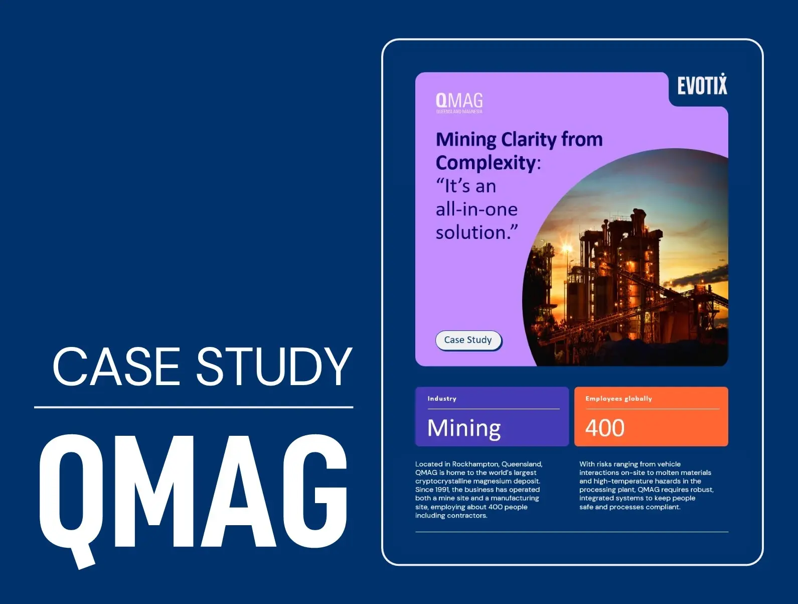 Evotix Is Now Fully Embedded Into QMAG’s Day-To-Day - Evotix